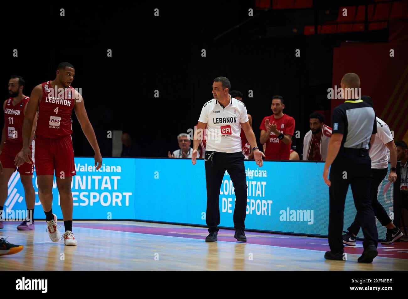 Miodrag Perisic head coach from Lebanon team seen in action during the ...