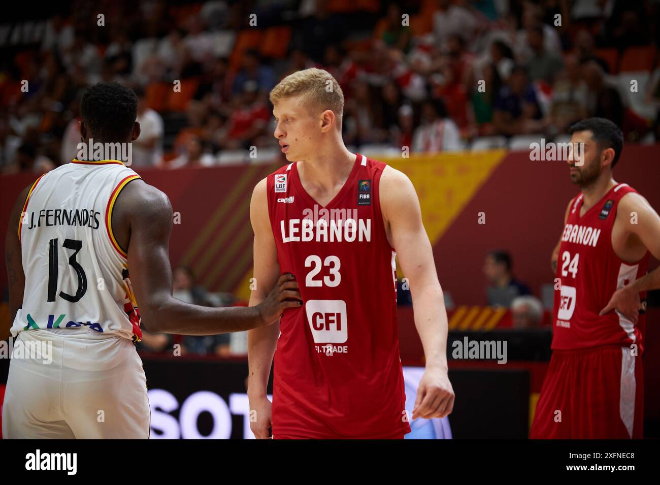 Youssef Khayat from Lebanon team seen in action during the game between ...