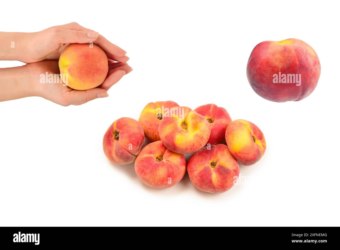 Fig peach isolated on white background Stock Photo - Alamy