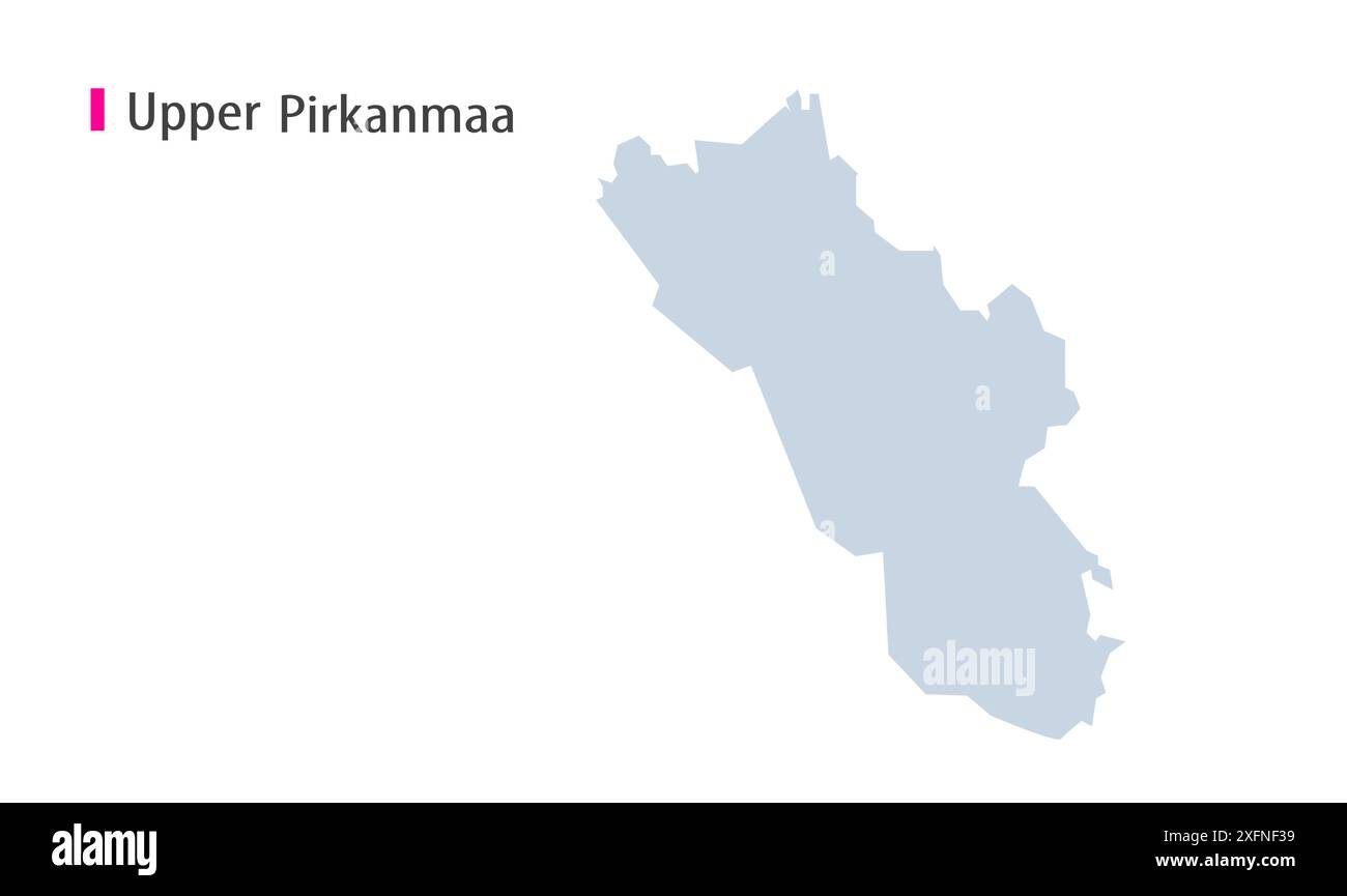 Upper Pirkanmaa Map vector1, Finland Map, Region of Finland, with white ...