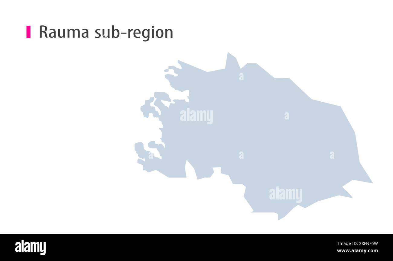 Rauma sub region Map vector1, Finland Map, Region of Finland, with ...