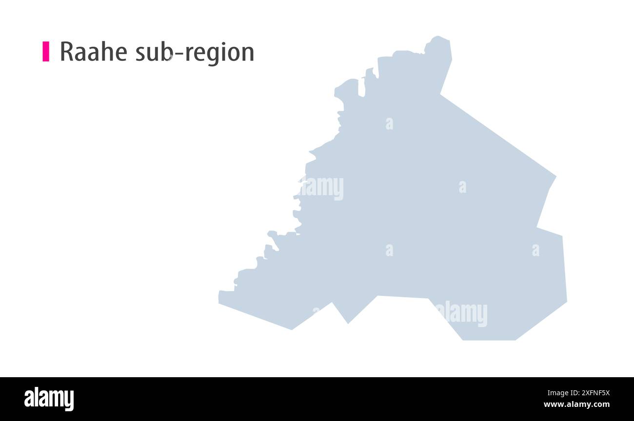 Raahe sub region map vector1 hi-res stock photography and images - Alamy