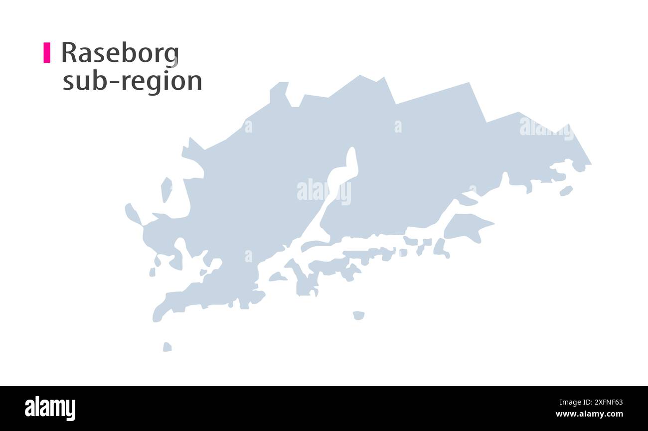Raseborg sub region Map vector1, Finland Map, Region of Finland, with ...