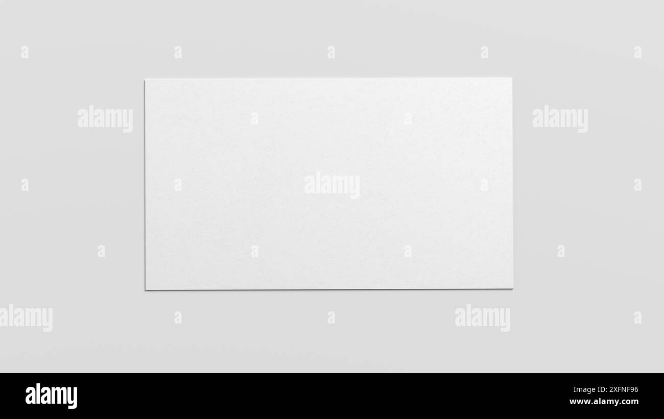Business card mockup. White color. 3.5 x 2 in. 89 x 51 mm. 3d ...