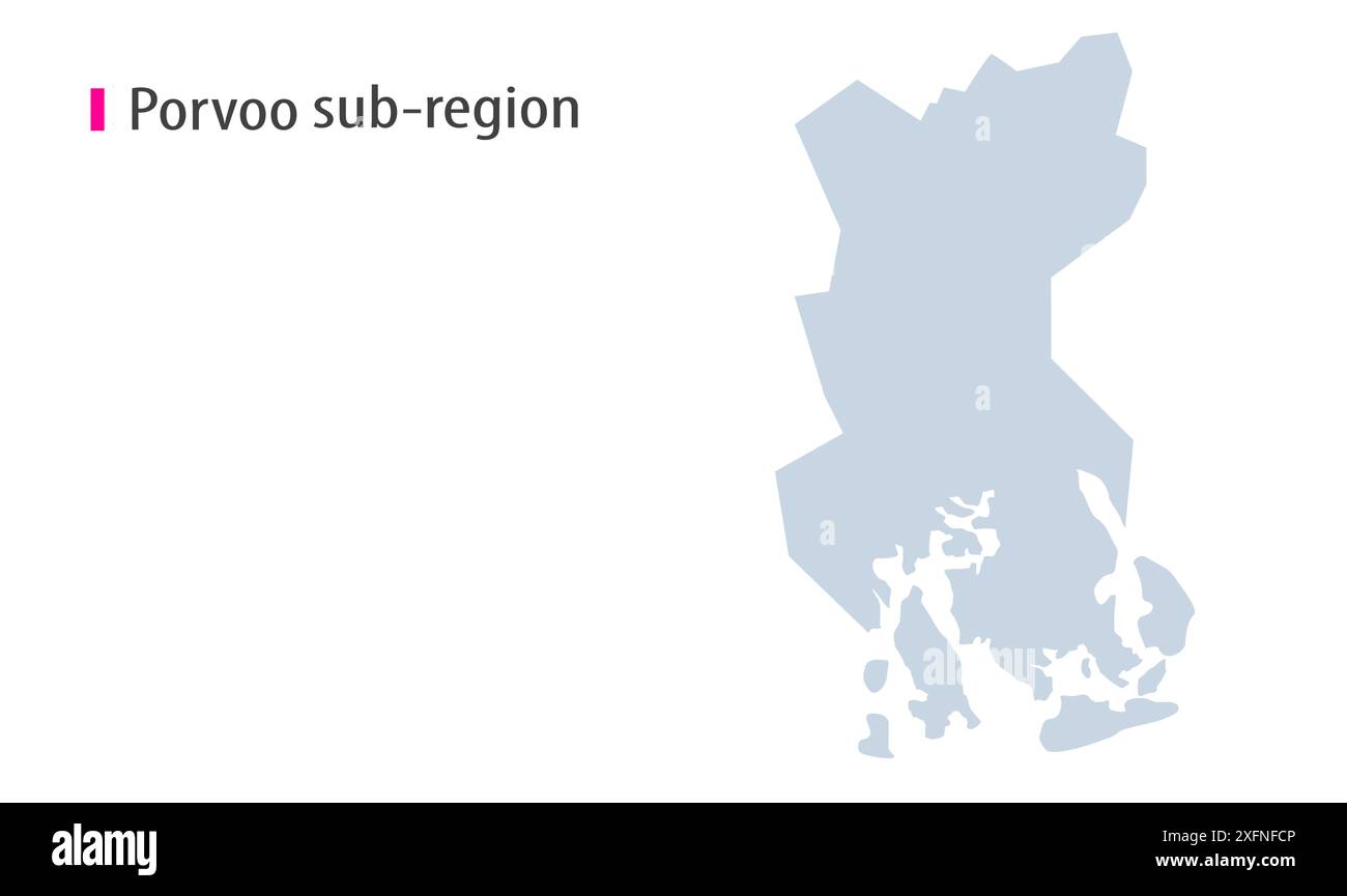 Porvoo sub region Map vector1, Finland Map, Region of Finland, with ...