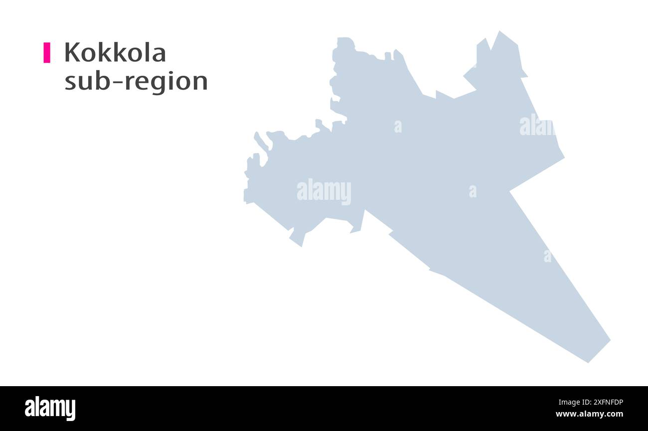 Kokkola sub region Map vector1, Finland Map, Region of Finland, with ...