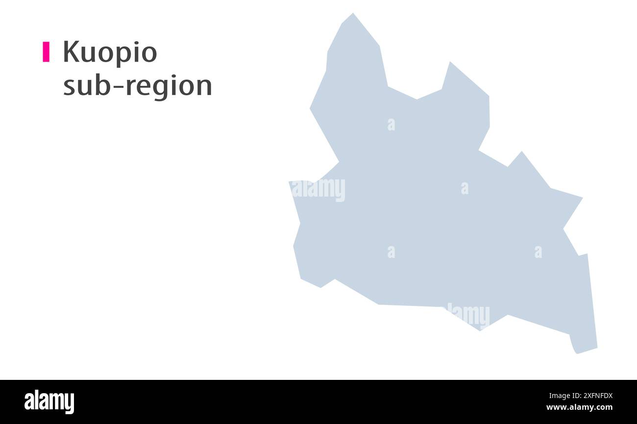 Kuopio sub region Map vector1, Finland Map, Region of Finland, with ...