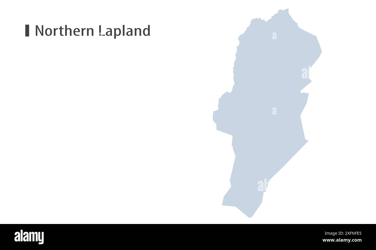 Northern Lapland Map vector1, Finland Map, Region of Finland, with ...