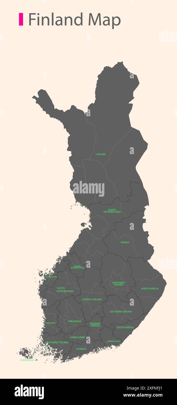 Finland Map, Finland Map, Region of Finland, with white bg, Finland map ...