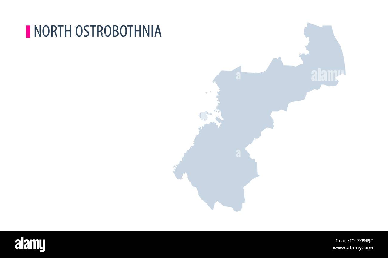North Ostrobothnia Map vector1, Finland Map, Region of Finland, with ...