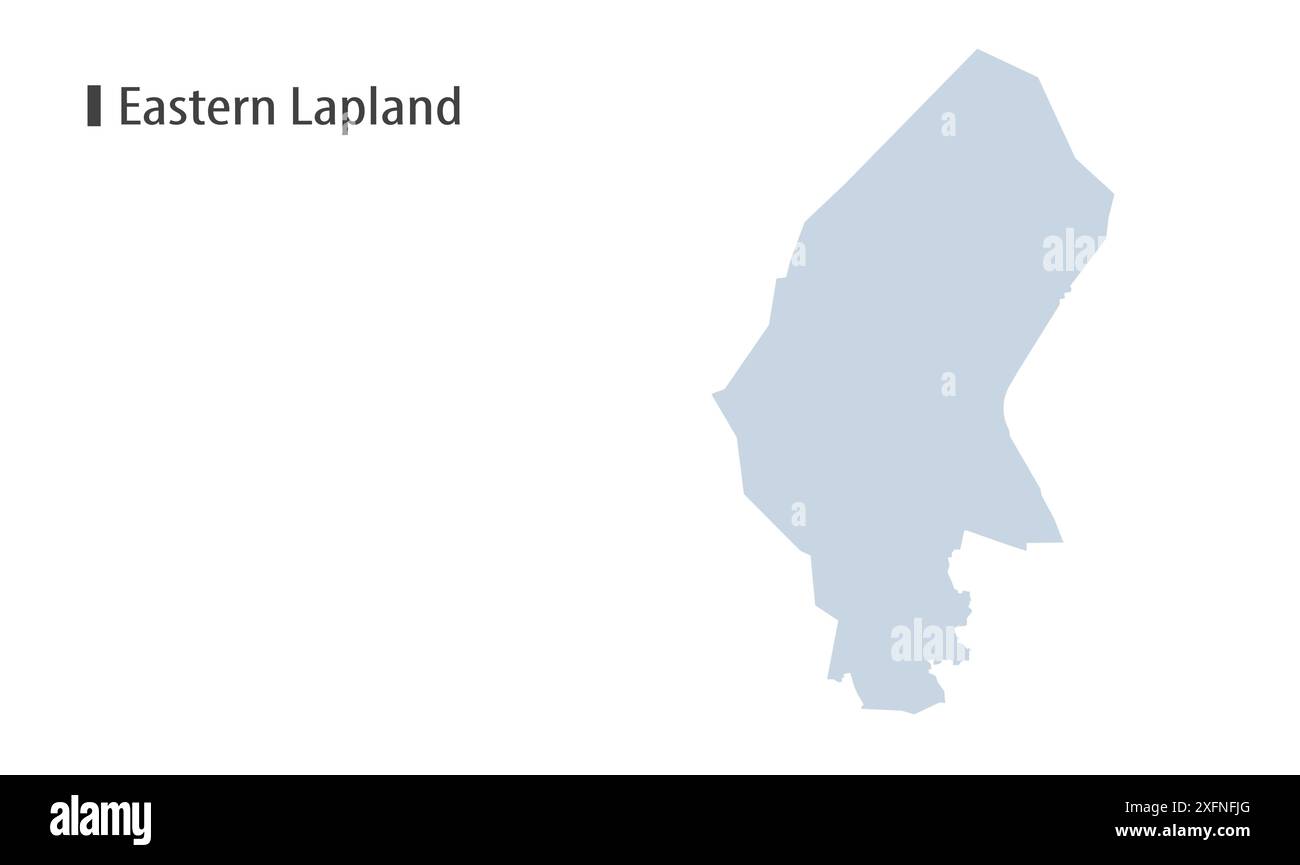 Eastern Lapland Map vector1, Finland Map, Region of Finland, with white ...