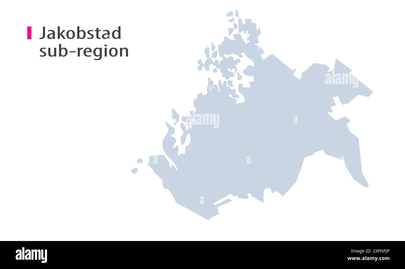 Jakobstad sub region map vecto hi-res stock photography and images - Alamy