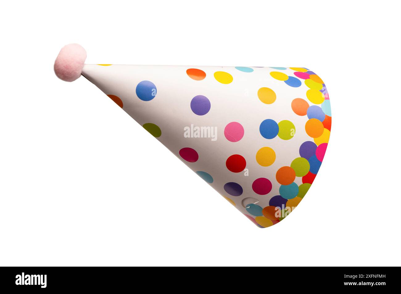 Colorful birthday cap isolated on white background Stock Photo - Alamy