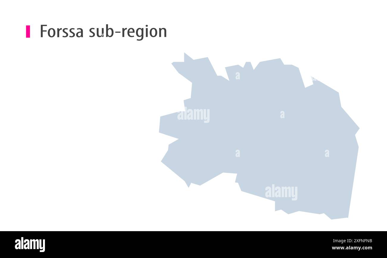 Forssa sub region map vector1 hi-res stock photography and images - Alamy