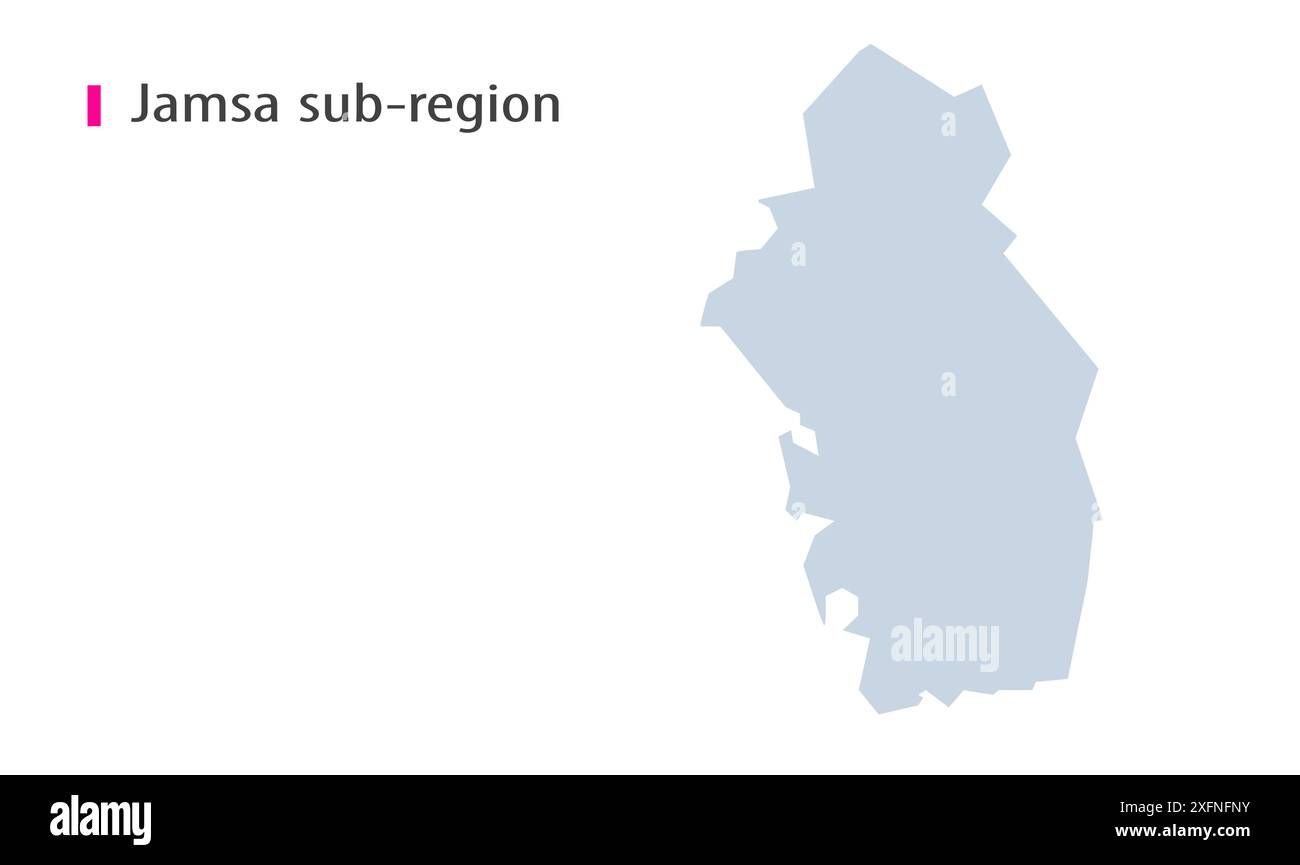 Jamsa sub region Map vector1, Finland Map, Region of Finland, with ...