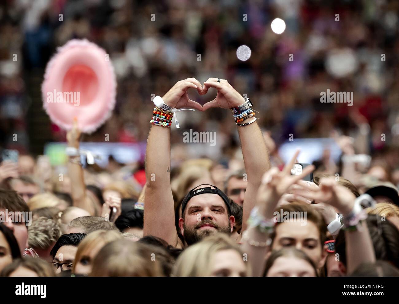 AMSTERDAM - Taylor Swift's Swifties during her performance for around ...
