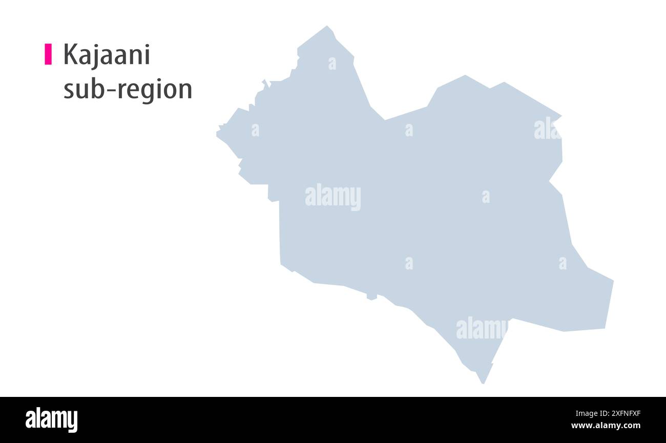 Kajaani sub region Map vector1, Finland Map, Region of Finland, with ...