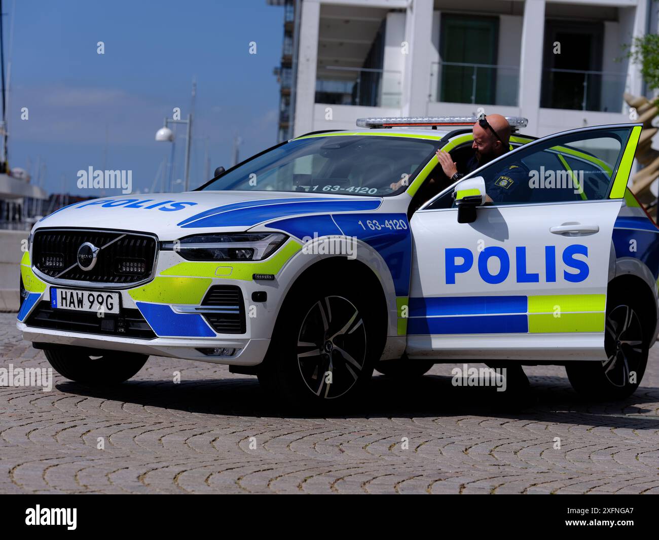 A swedish police car in Helsingborg, Sweden Stock Photo - Alamy