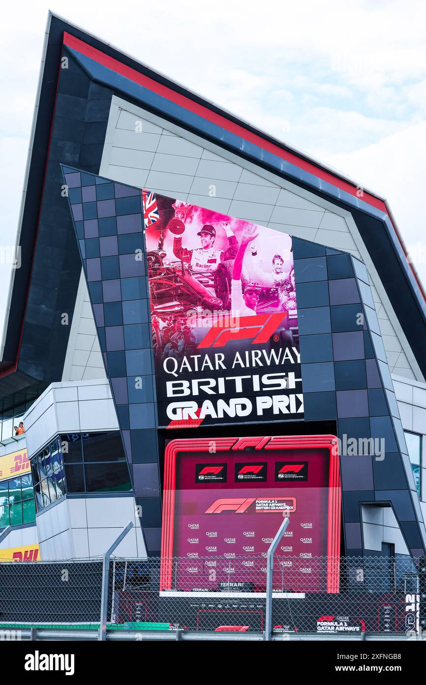 The podium during the Formula 1 Qatar Airways British Grand Prix 2024 ...