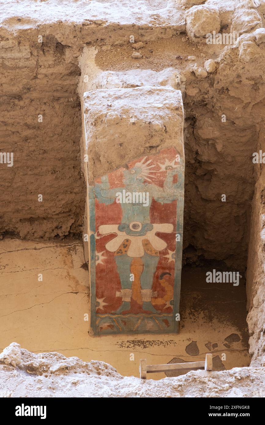 Maya art. Colorful, probably mayan mural from the Temple of Venus ...