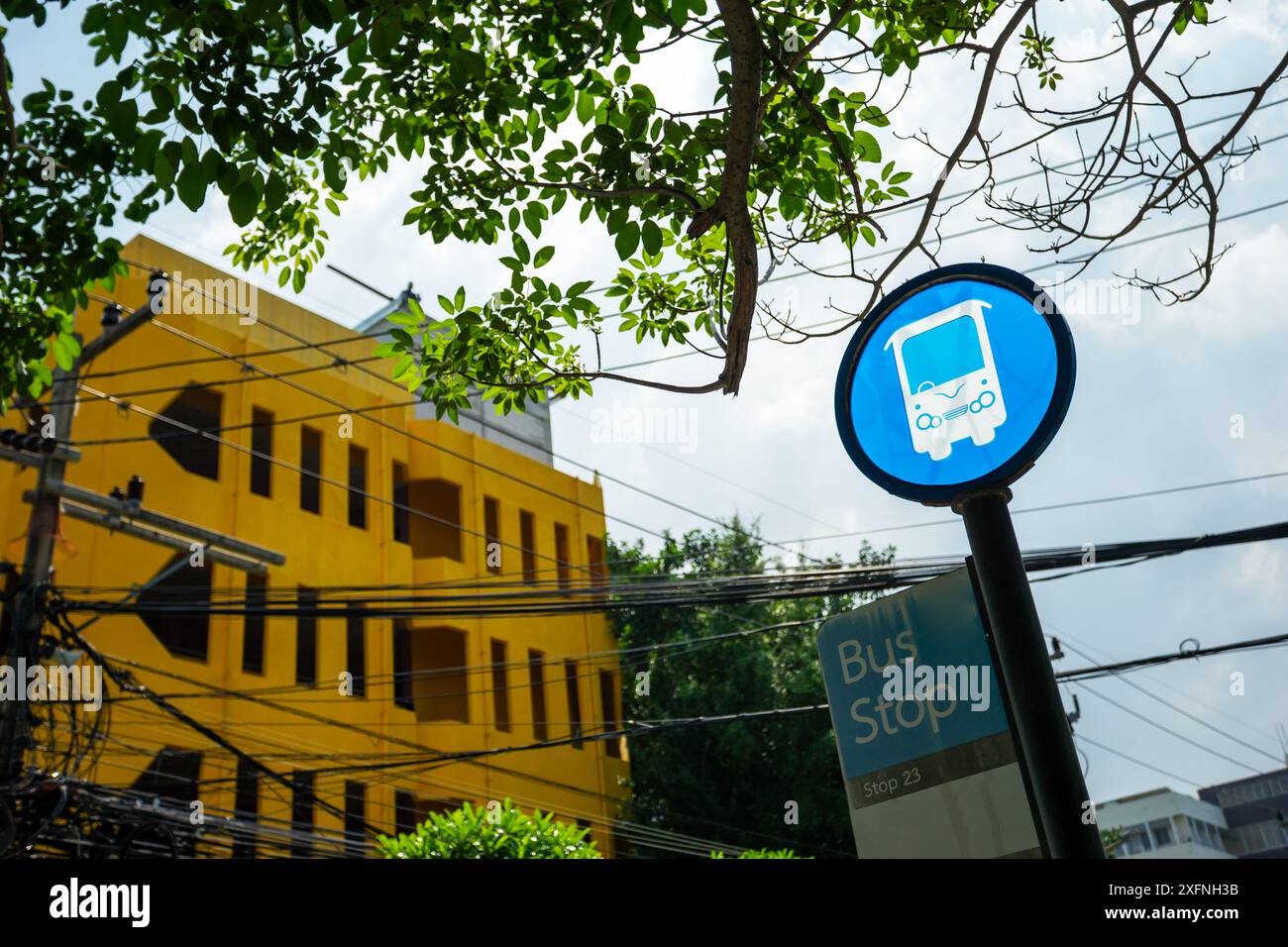 A stock photo of a bus stop typically features an image of a bus stop ...