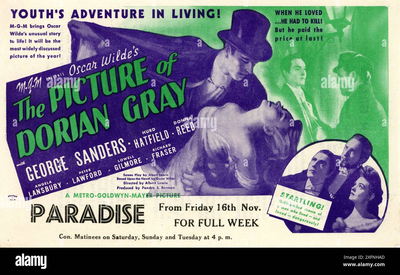 Picture Of Dorian Gray 1945 Poster