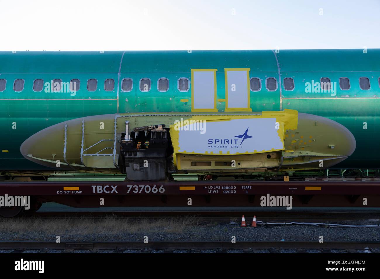 Seattle, Washington, USA. 4th July, 2024. An unfinished Boeing 737 MAX ...