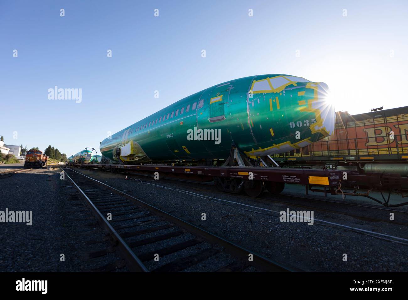Seattle, Washington, USA. 4th July, 2024. Unfinished Boeing 737 MAX ...