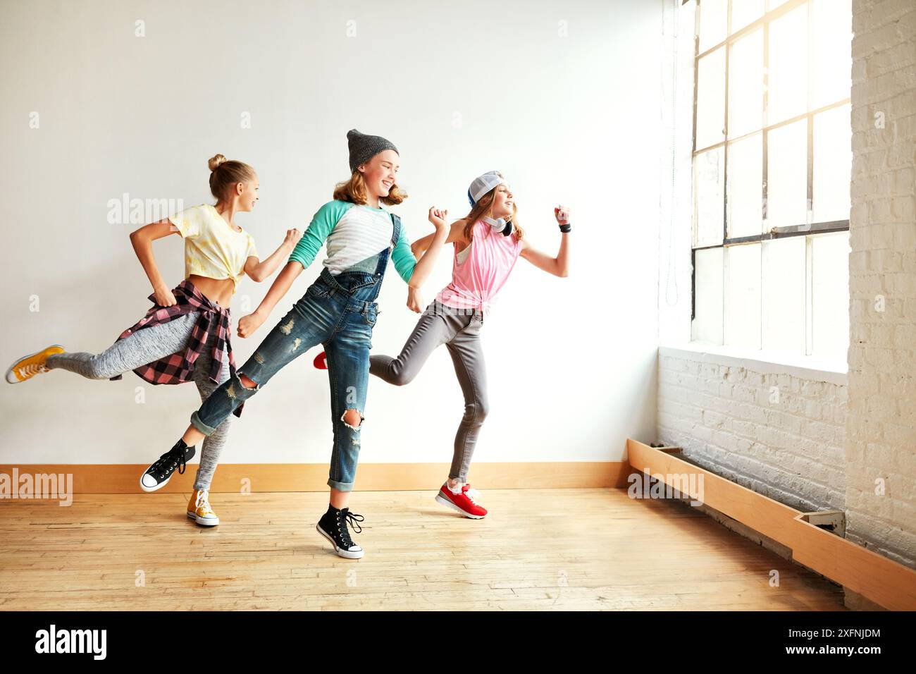 Dance choreography, girl group and children with studio and rhythm for ...