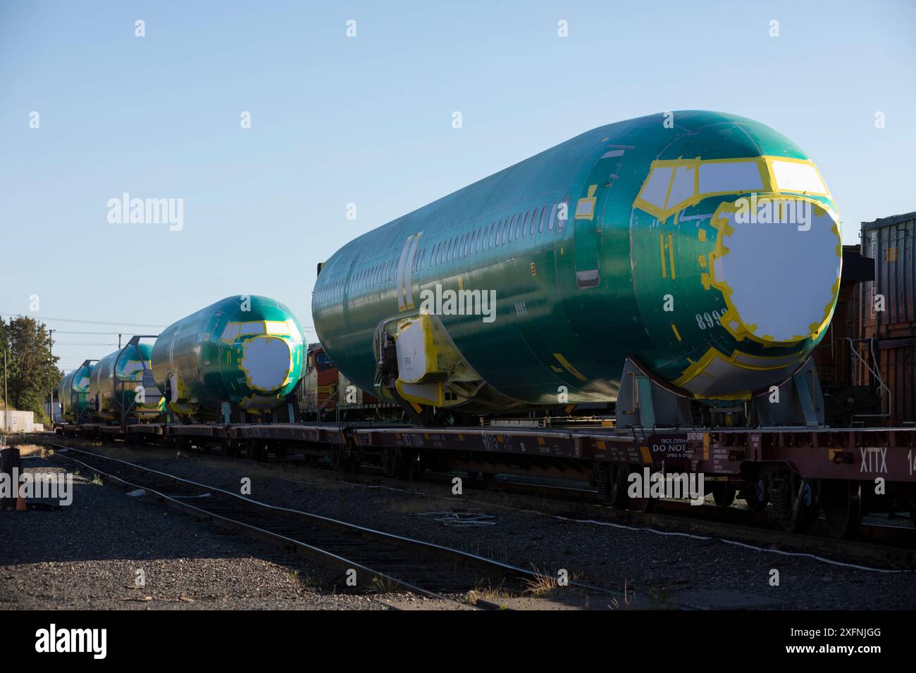 Seattle, Washington, USA. 4th July, 2024. Unfinished Boeing 737 MAX ...