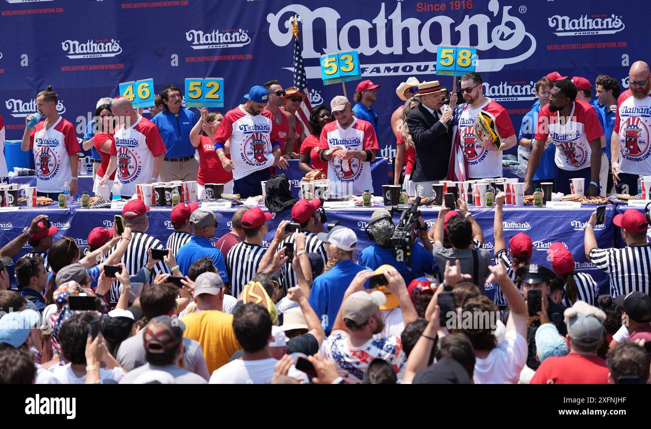 July 4, 2024, New York, New York, USA: (NEW) Annual Nathan's Famous ...