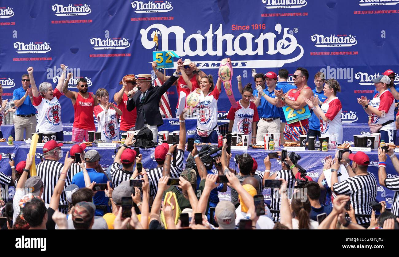 July 4, 2024, New York, New York, USA: (NEW) Annual Nathan's Famous ...