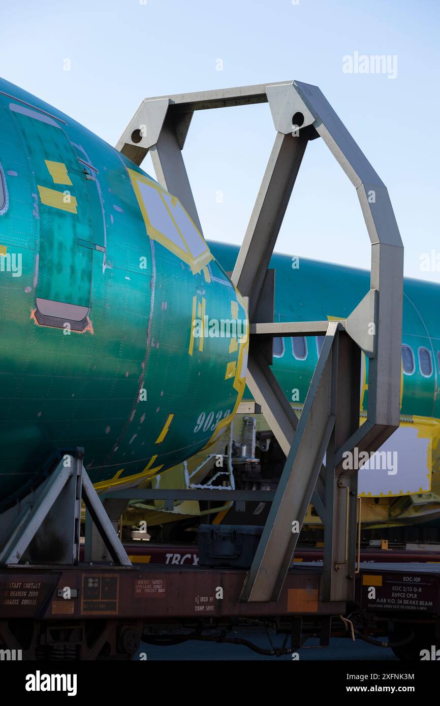 Seattle, Washington, USA. 4th July, 2024. Unfinished Boeing 737 MAX ...