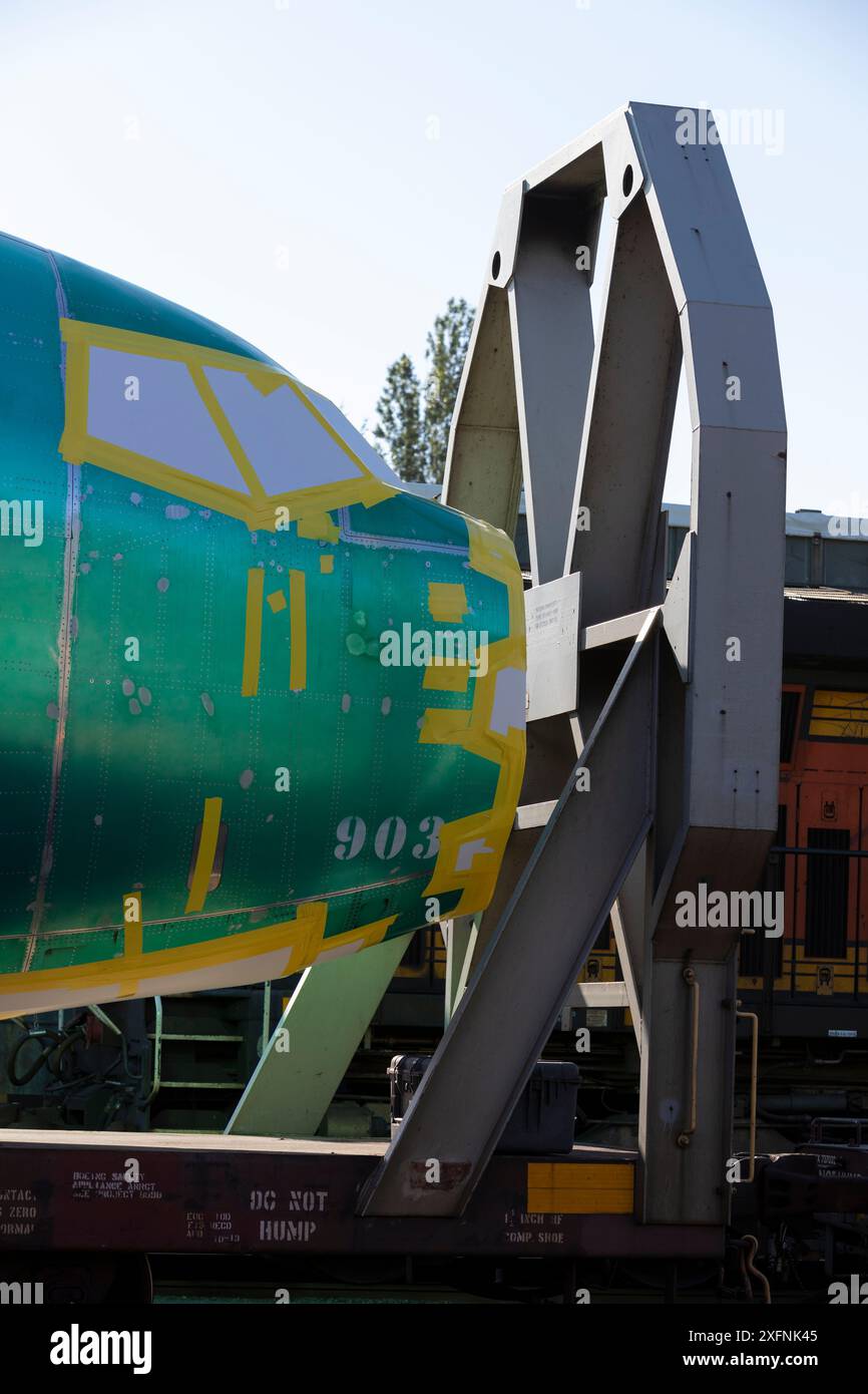 Seattle, Washington, USA. 4th July, 2024. An unfinished Boeing 737 MAX ...