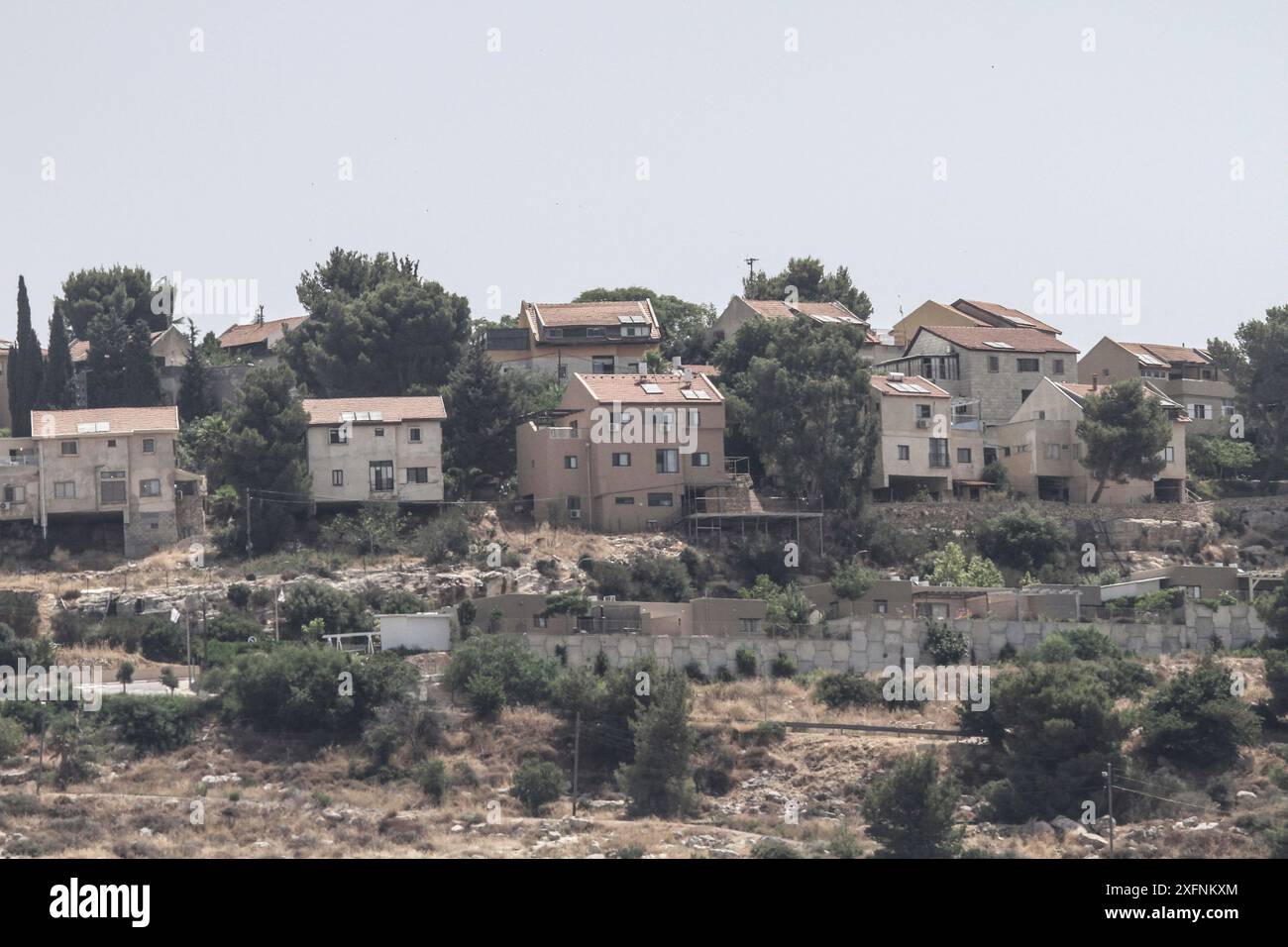 A view of the Jewish settlement of Elon Moreh, east of the city of ...