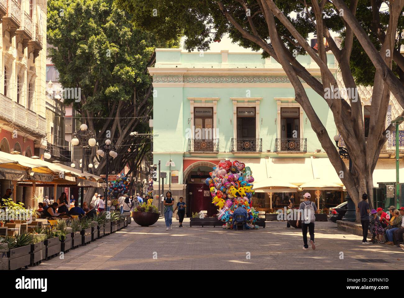 Puebla street scene; UNESCO World Heritage site; the Historic Center of ...