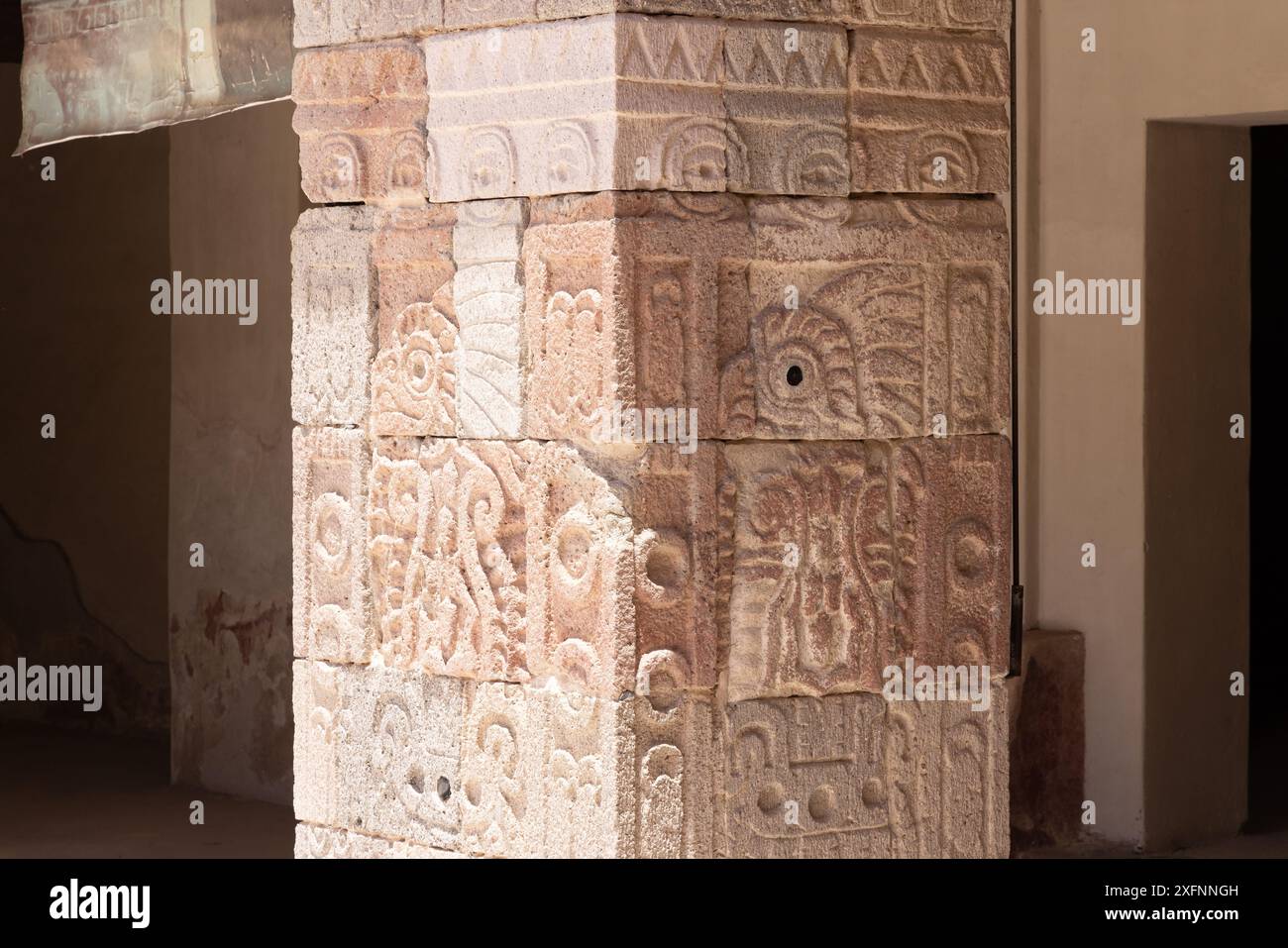 Mesoamerica art, intricate stone carving of birds; Palace of ...
