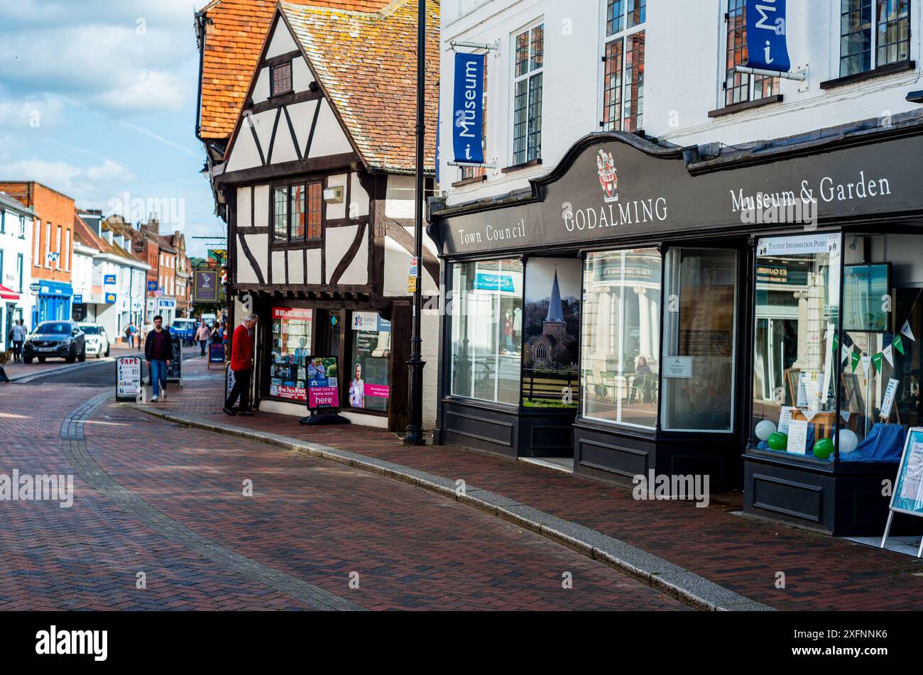 Godalming town, Surrey, England. Town in the Surrey Hills home to ...