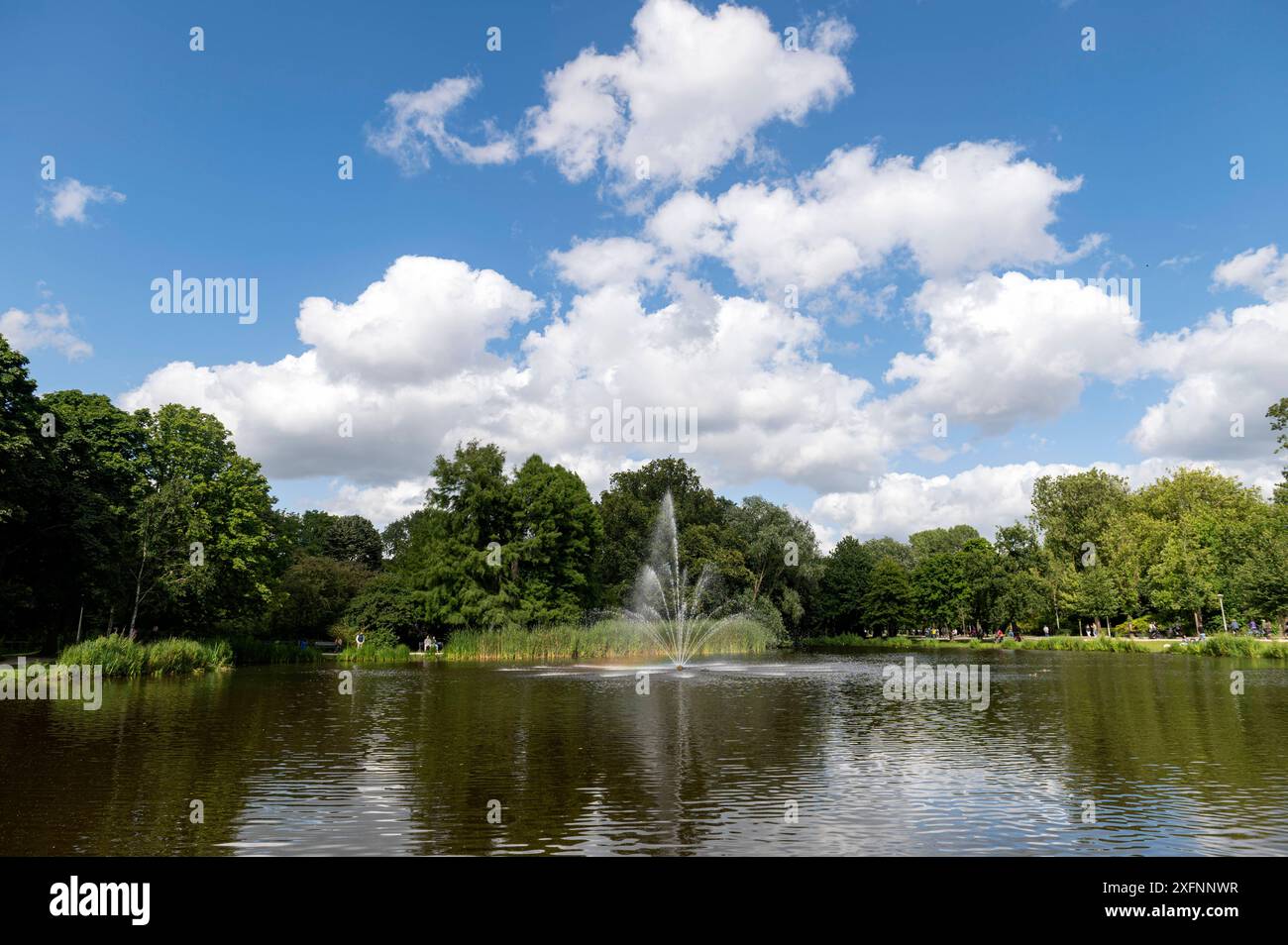 Amsterdam The Netherlands 4th July 2024 Dramatic clouds over the pond ...