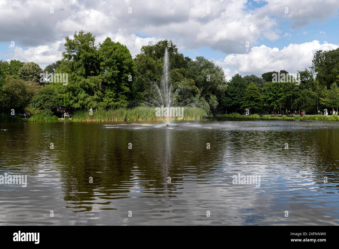Amsterdam The Netherlands 4th July 2024 Dramatic clouds over the pond ...