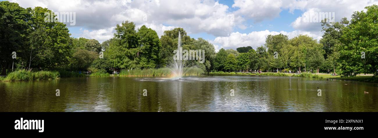 Amsterdam The Netherlands 4th July 2024 Dramatic clouds over the pond ...