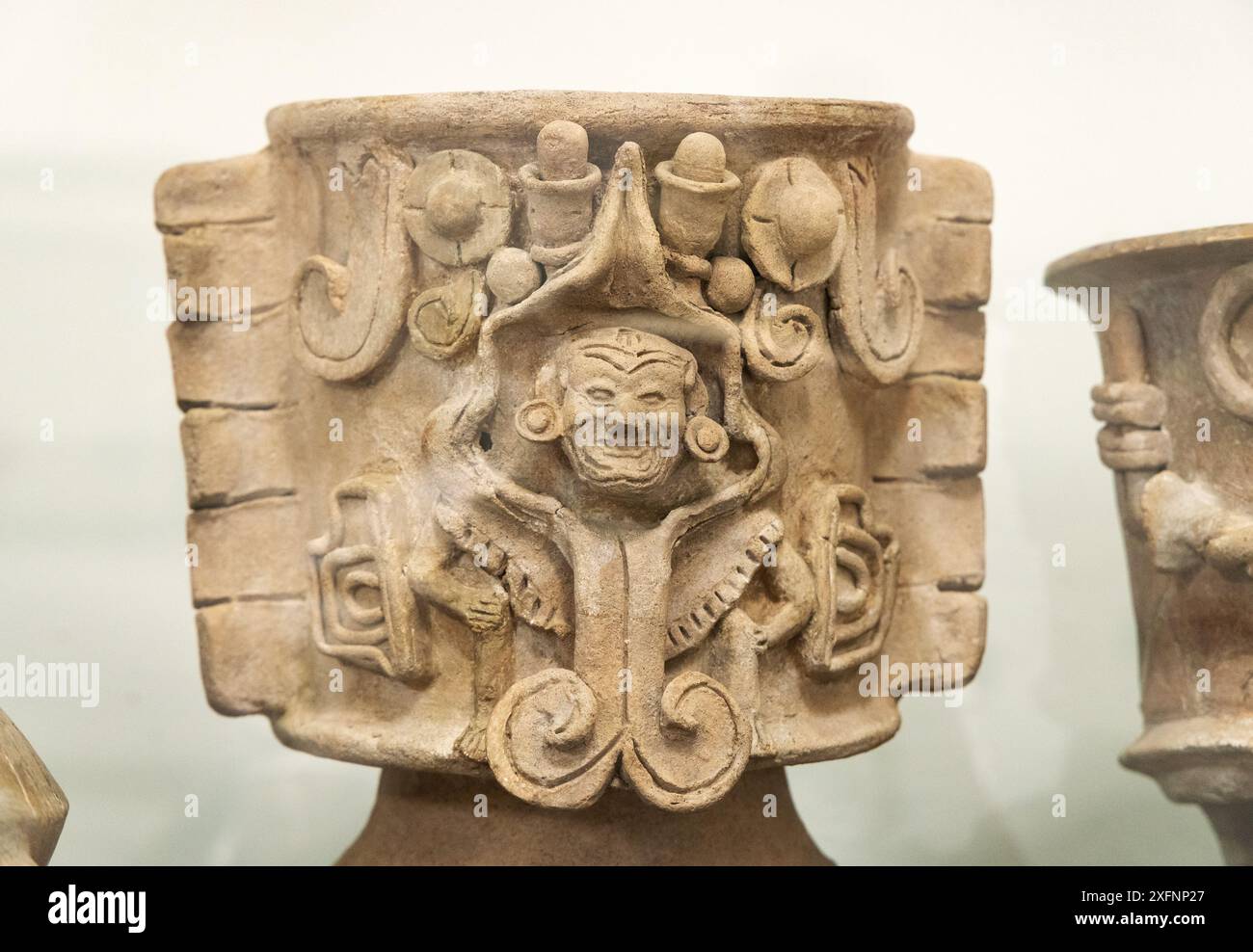 Mayan artifact - pottery vessel or censer (incense burner), used in ...