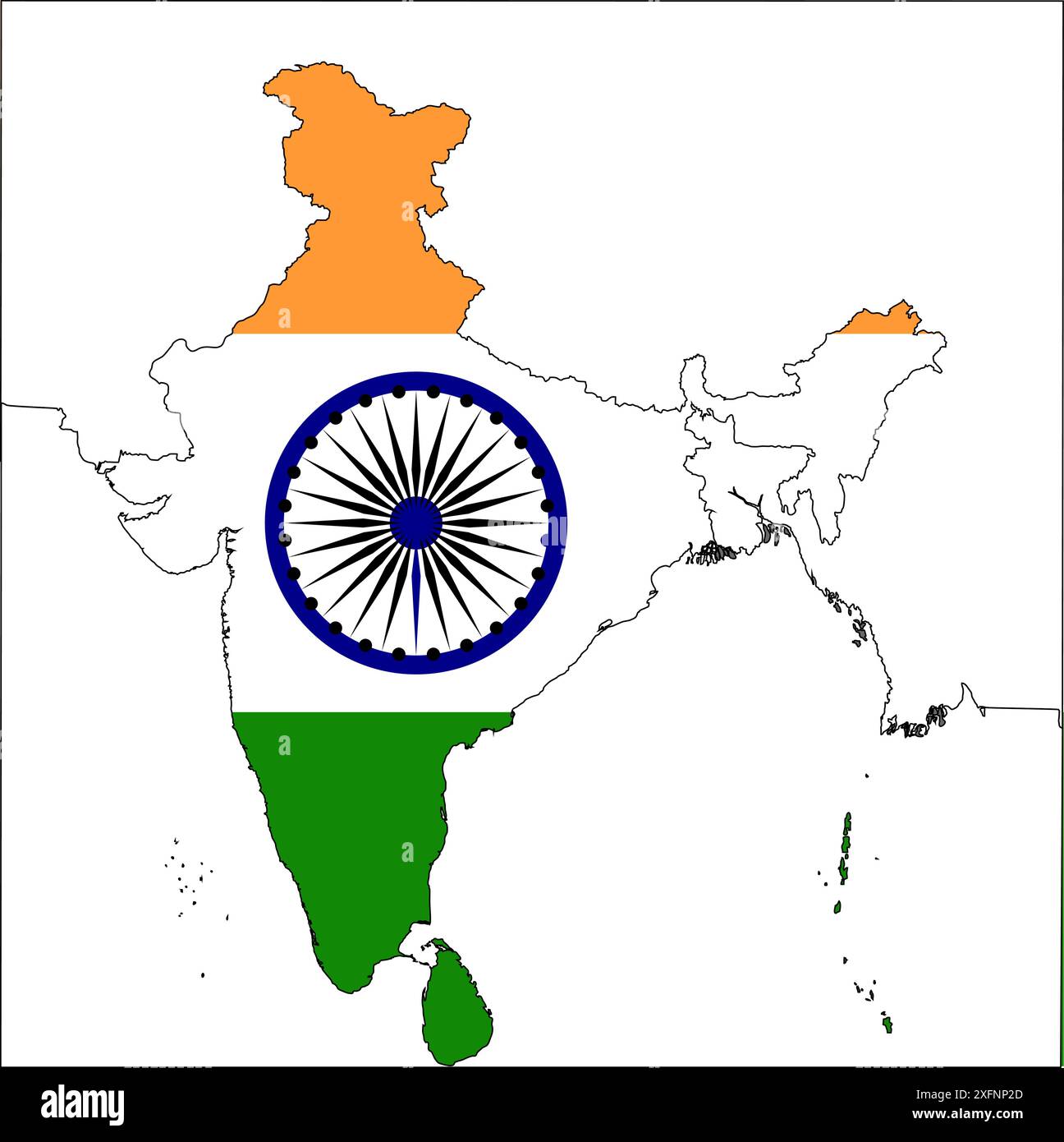 India map graphic, Official Indian Flag color, nation country Indian ...