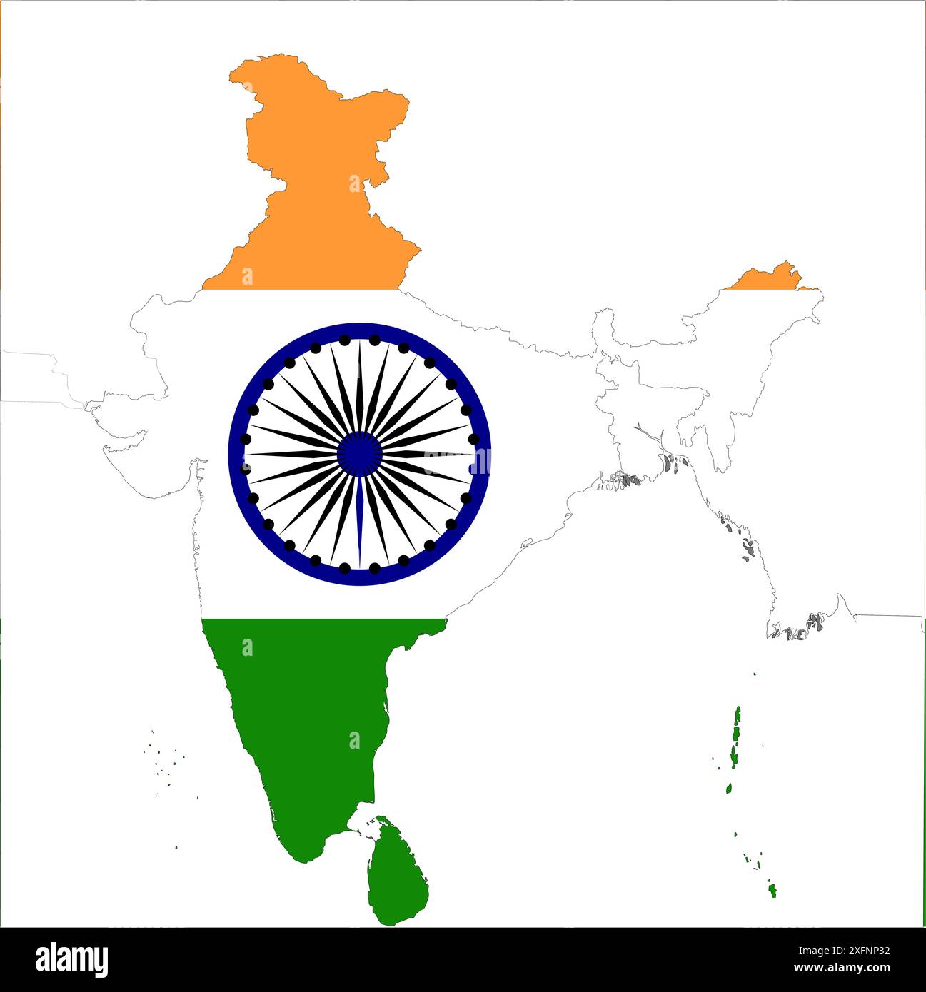 India map graphic, Official Indian Flag color, nation country Indian ...