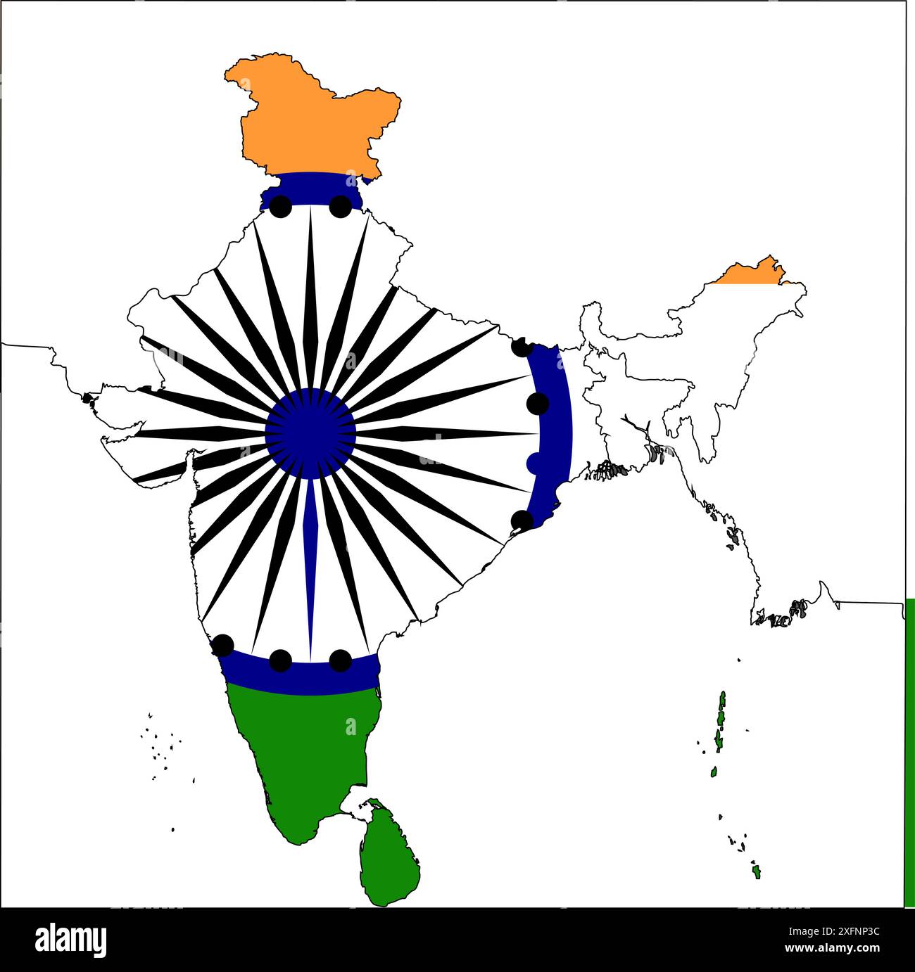 India map graphic, Official Indian Flag color, nation country Indian ...
