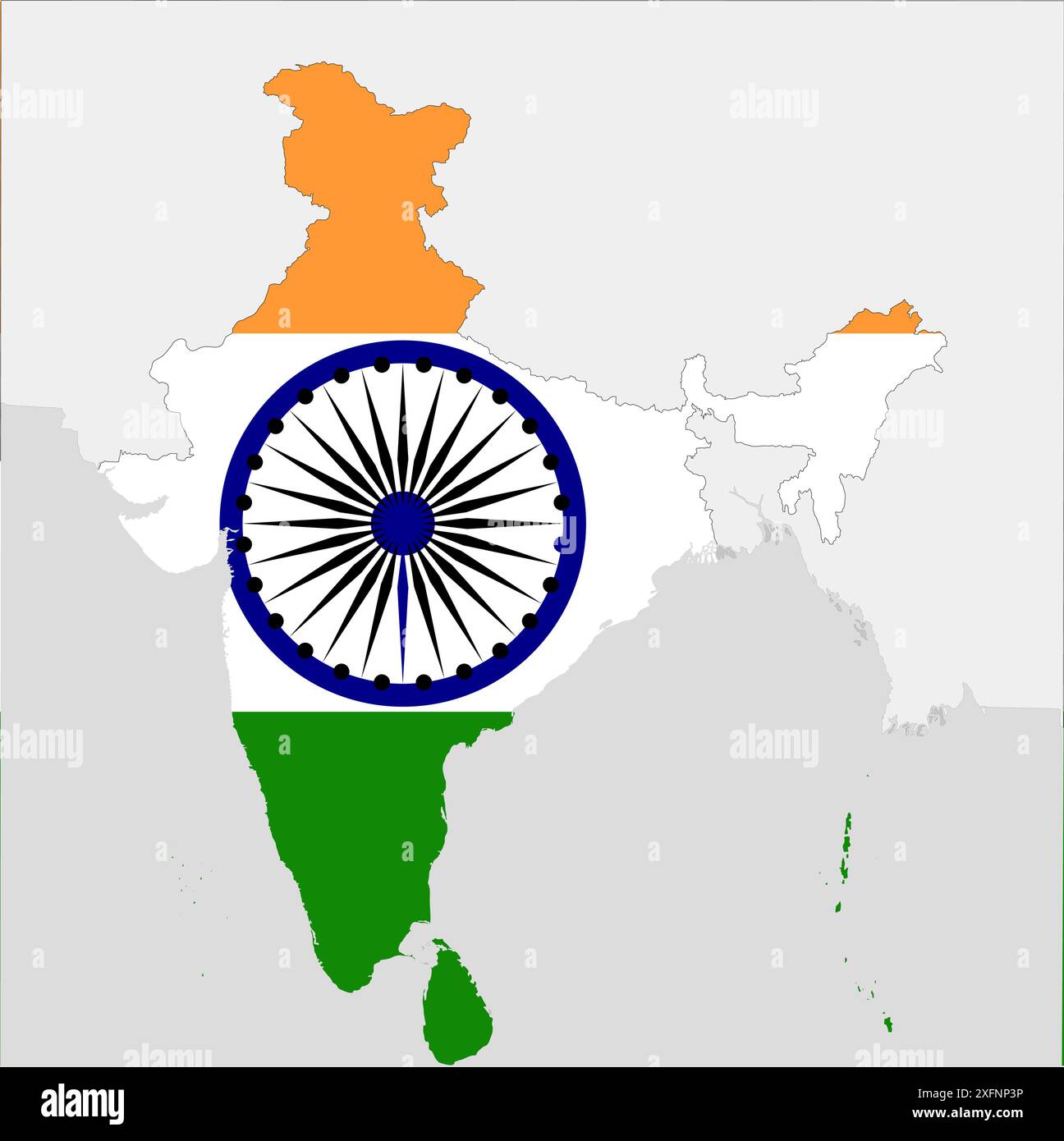 India map graphic, Official Indian Flag color, nation country Indian ...