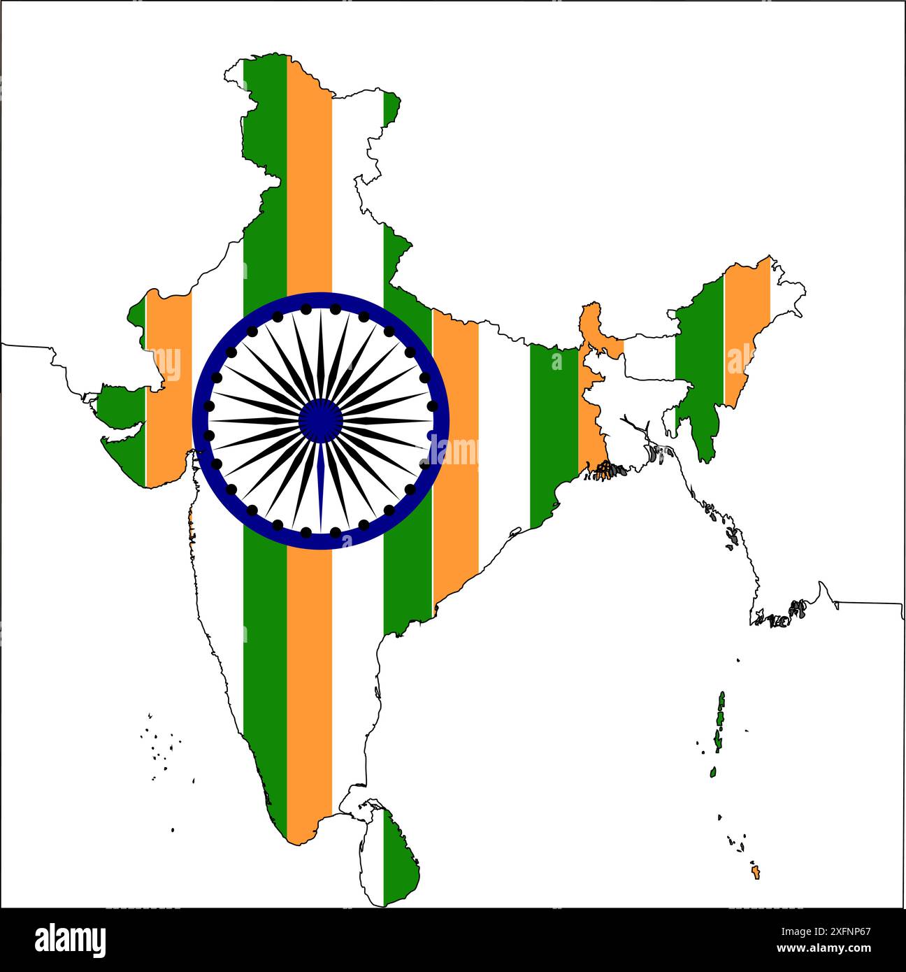 India map graphic, Official Indian Flag color, nation country Indian ...