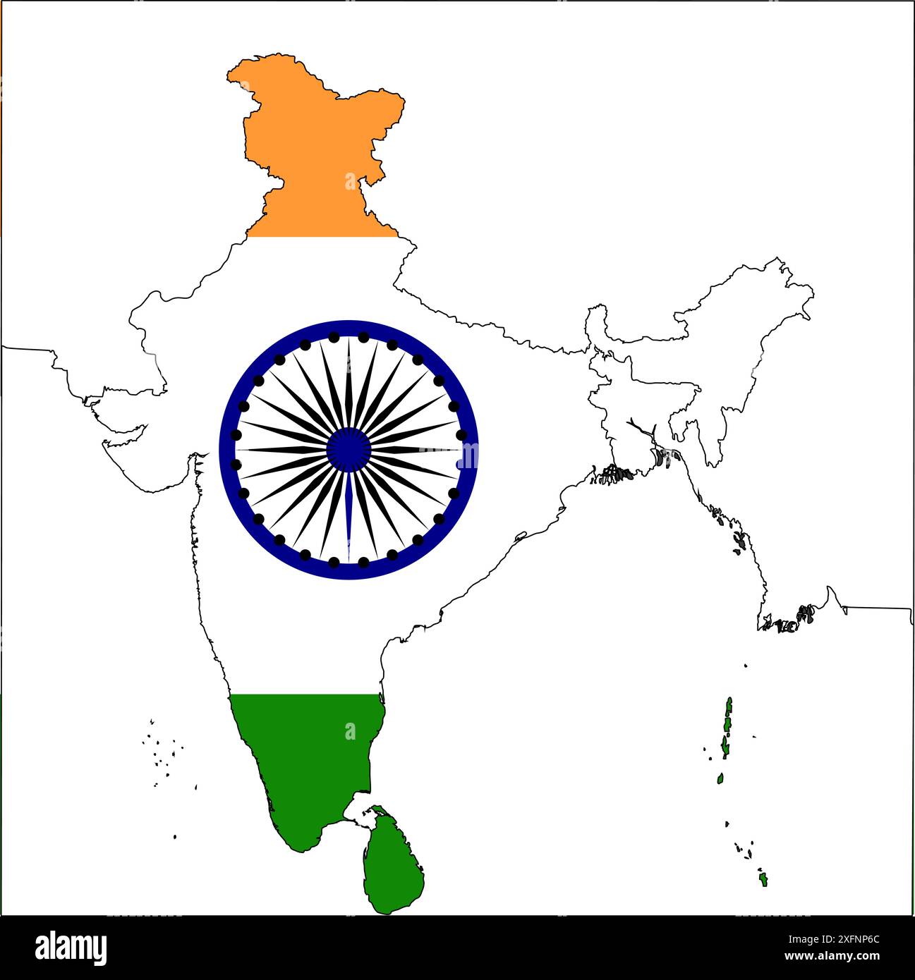 India map graphic, Official Indian Flag color, nation country Indian ...