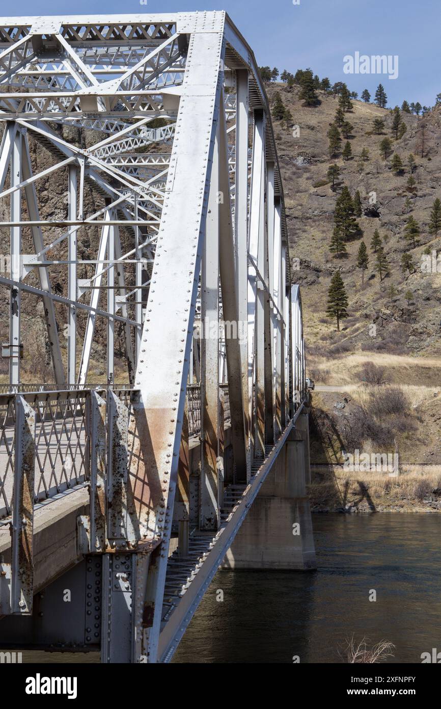 Warren through truss design Hardy Bridge built in 1931. Bridge was used ...