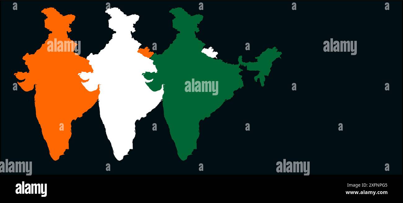 India map graphic, Official Indian Flag color, nation country Indian ...